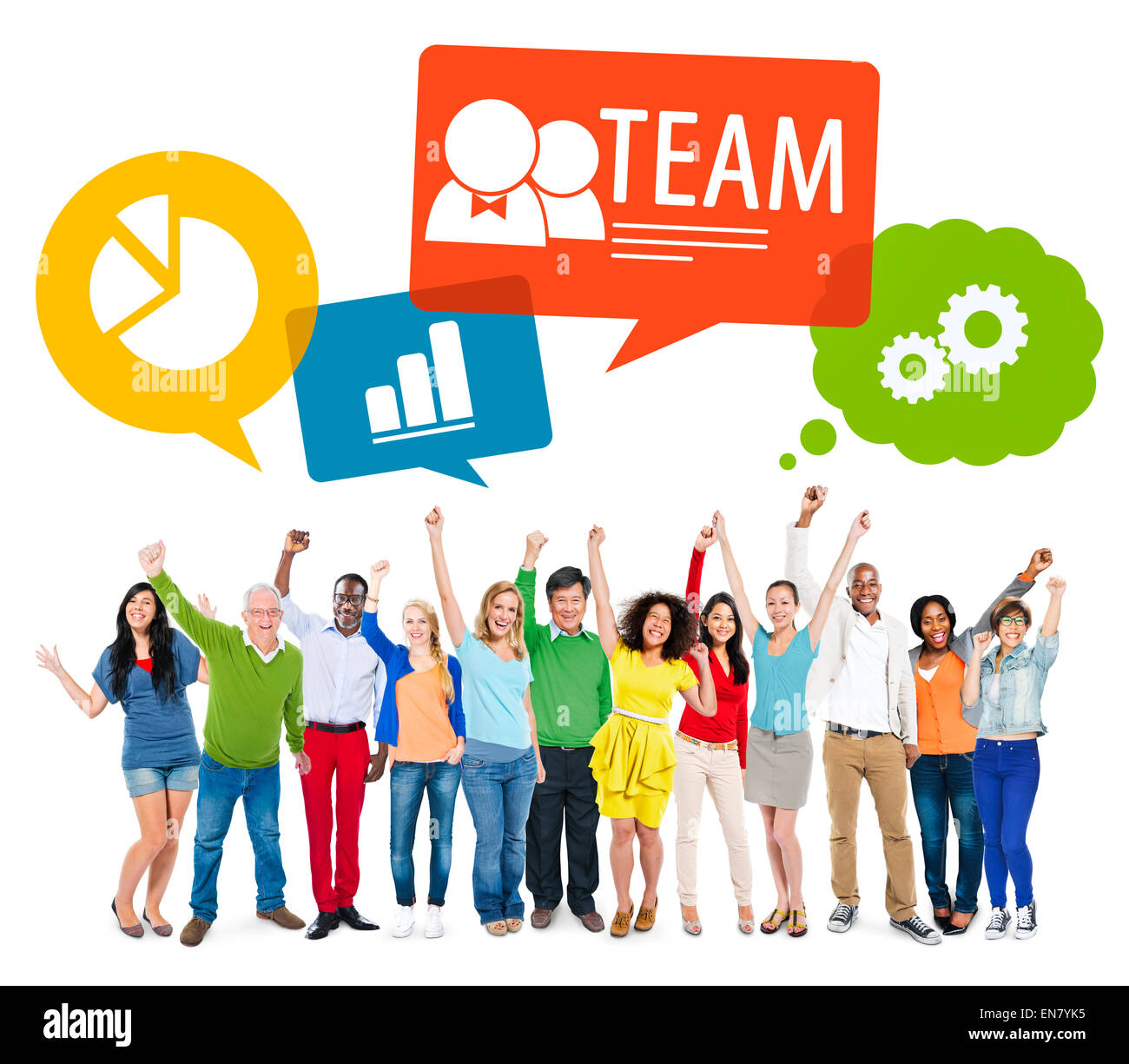 Multiethnic Diverse People with Speech Bubbles Stock Photo - Alamy Multiethnic Diverse People with Speech Bubbles Stock Photo - Alamy