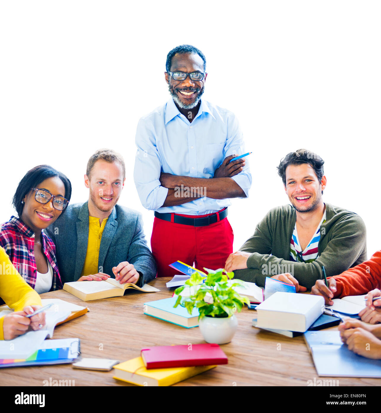 Group students study professor hi-res stock photography and images - Alamy