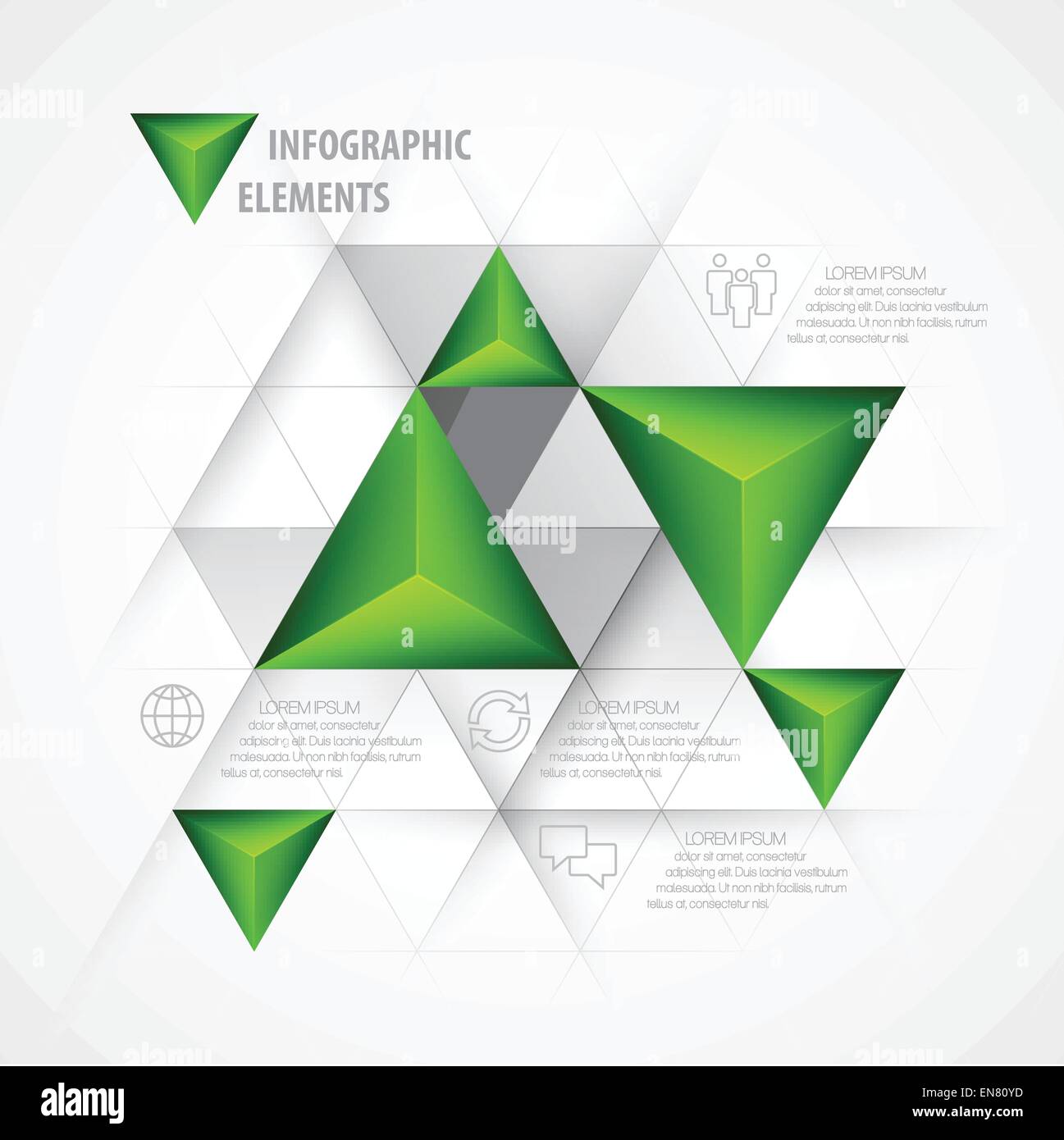 Infographics Abstract background 3d triangle. Vector illustration Stock ...