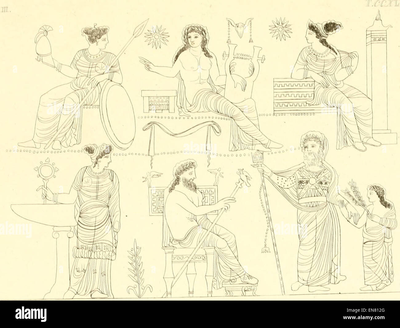 Inghirami’s 1835 work *Pitture di vasi fittili* illustrates an ancient ...