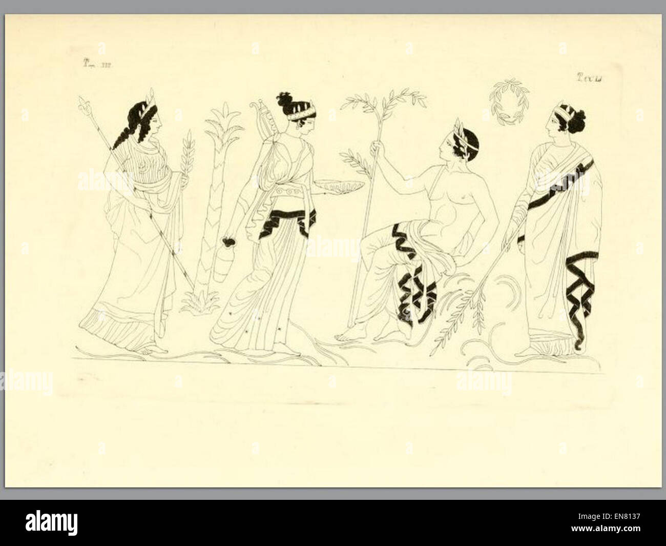 This 1835 work by Inghirami, *Pitture di vasi fittili Vol.3*, features ...