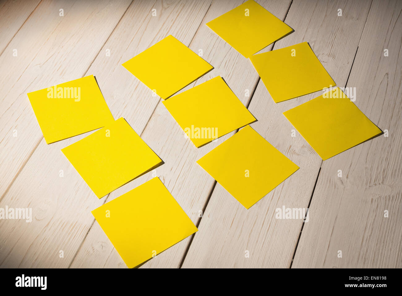 Yellow post its Stock Photo - Alamy