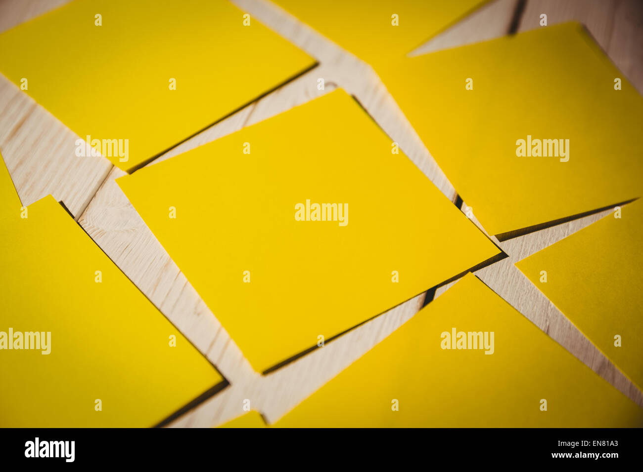 Yellow post its Stock Photo - Alamy
