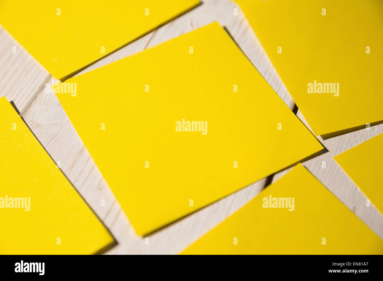 Yellow post its Stock Photo - Alamy