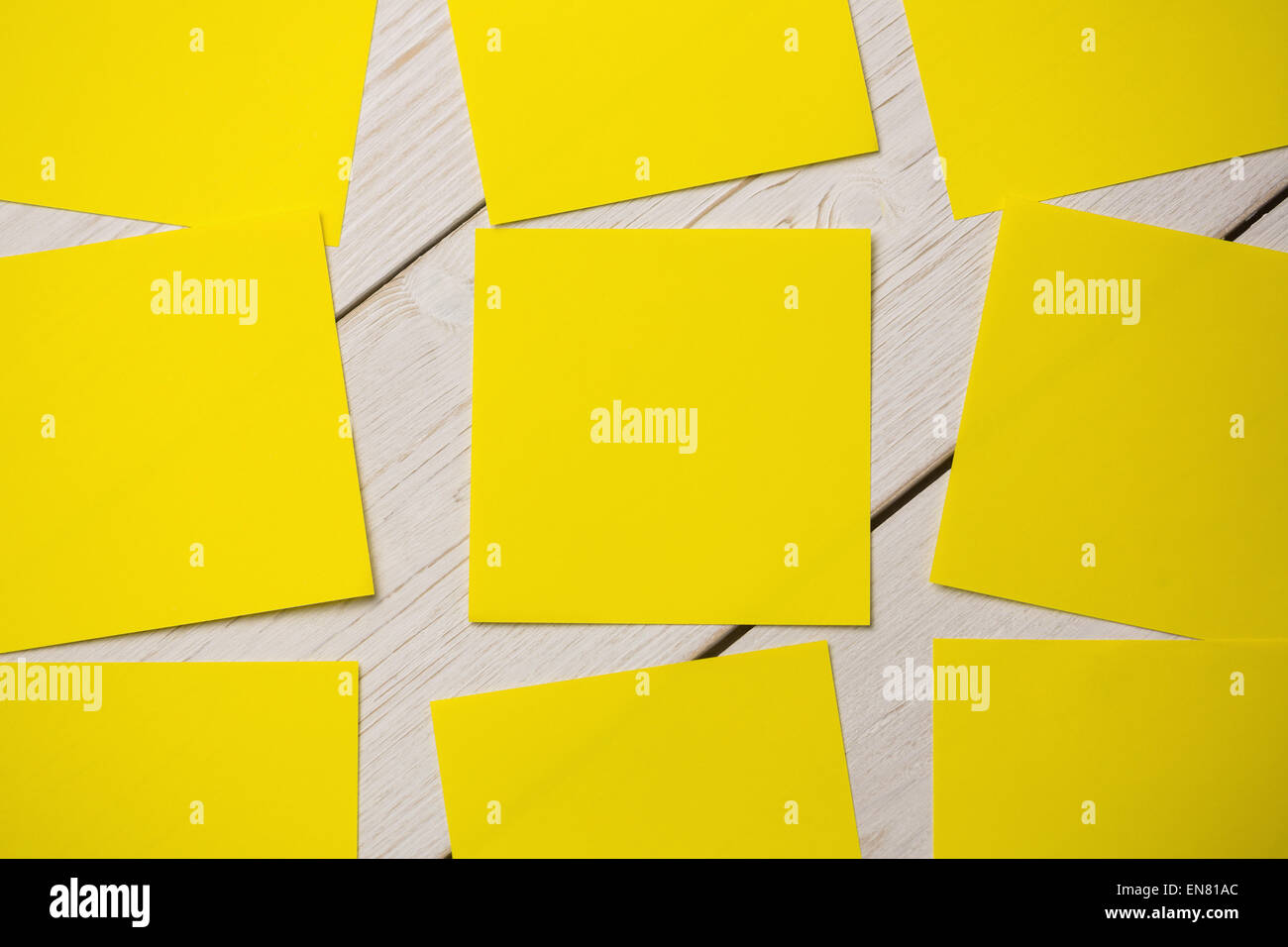 Yellow post its Stock Photo - Alamy
