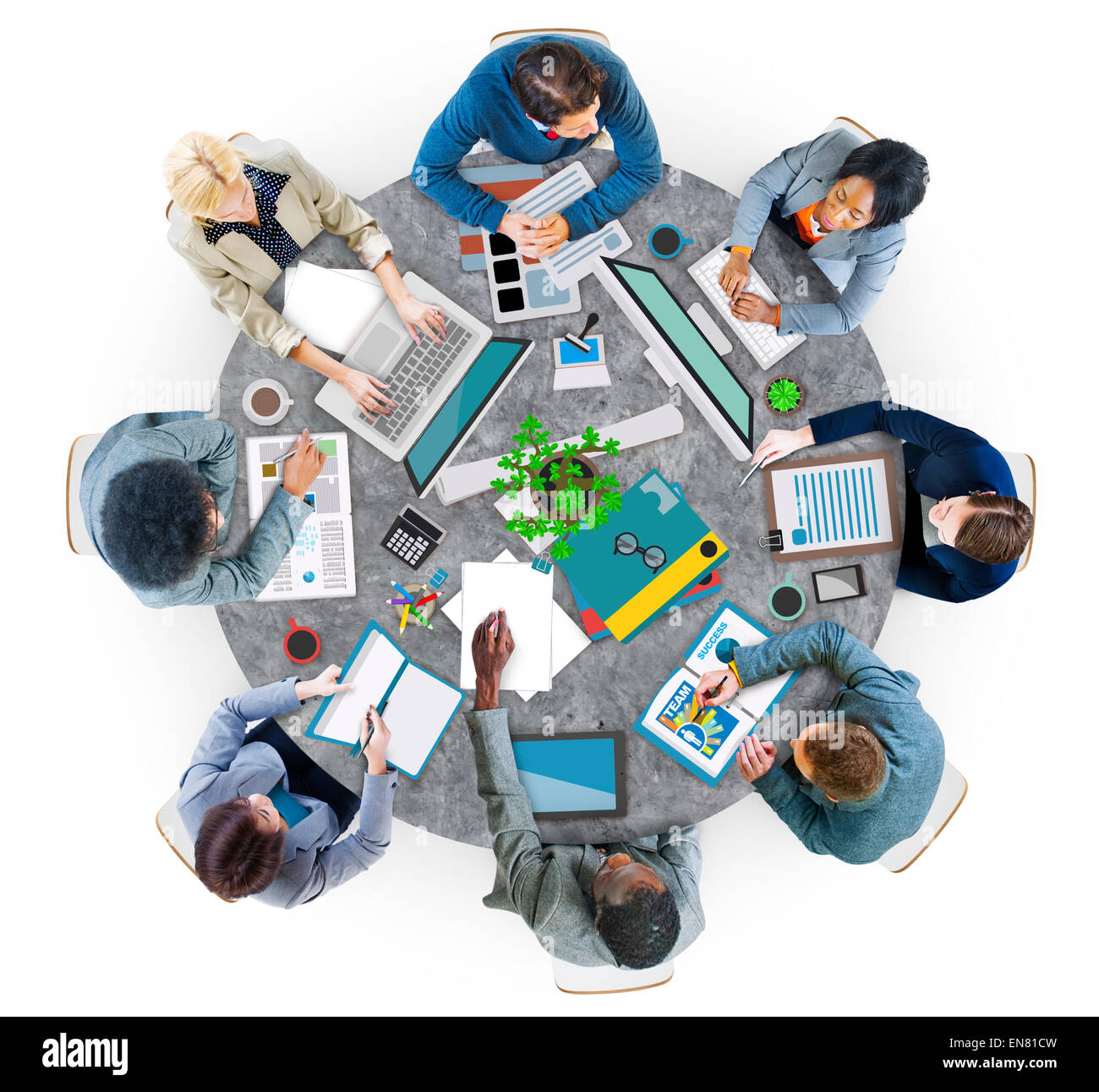 Computer business diversity Cut Out Stock Images & Pictures - Alamy