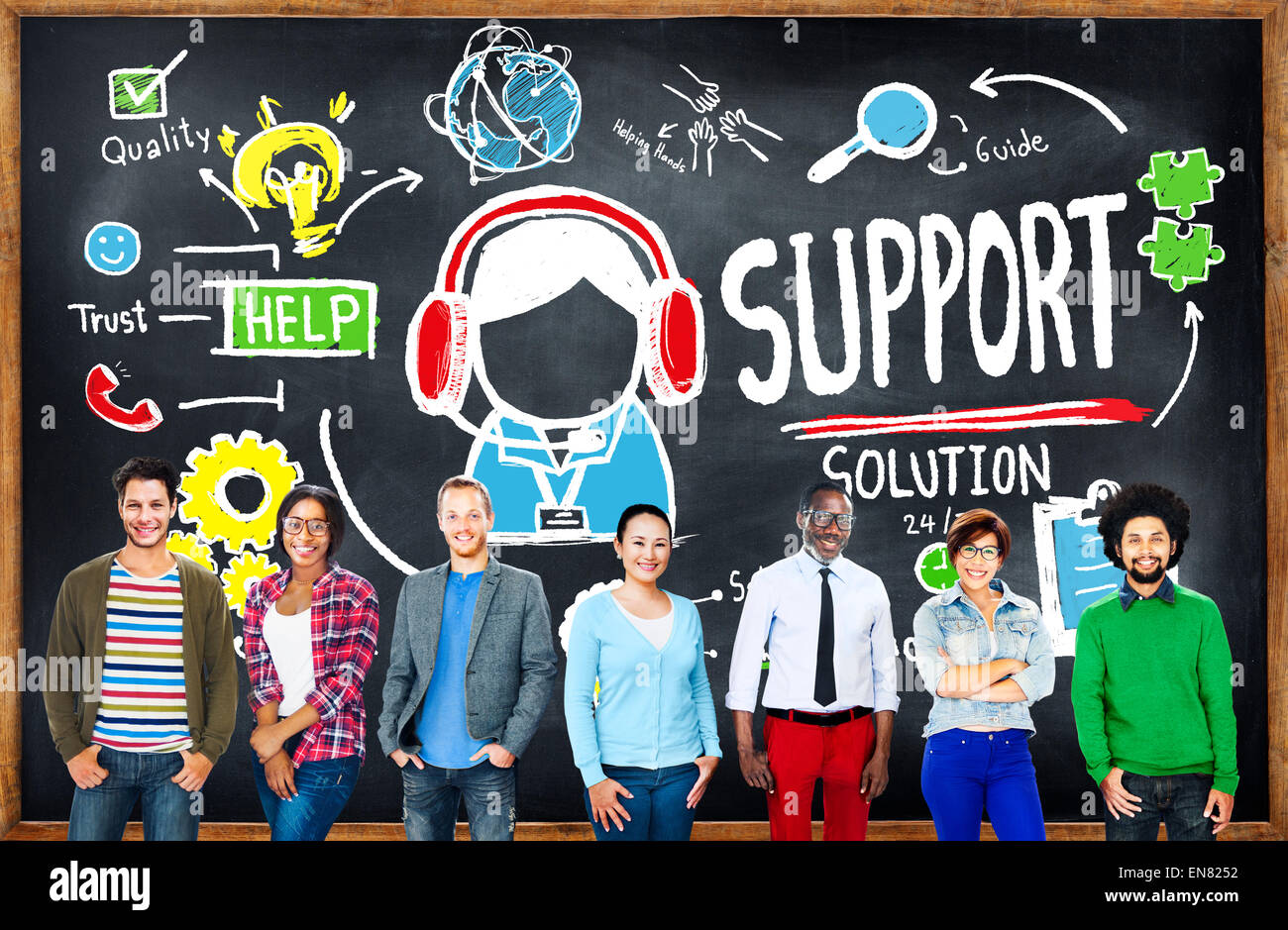 Support Solution Advice Help Care Satisfaction Quality Concept Stock ...
