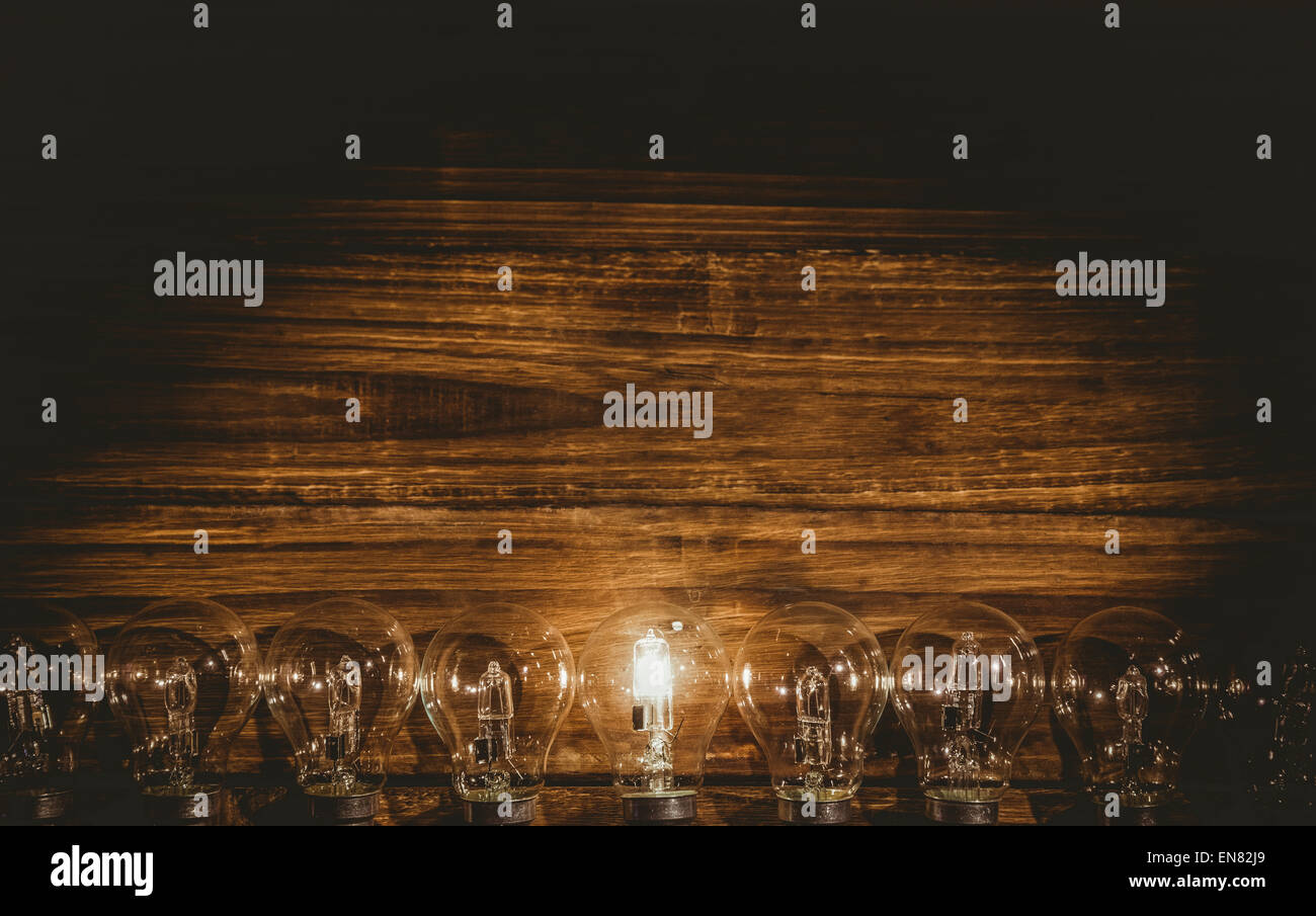 Row of light bulb Stock Photo - Alamy