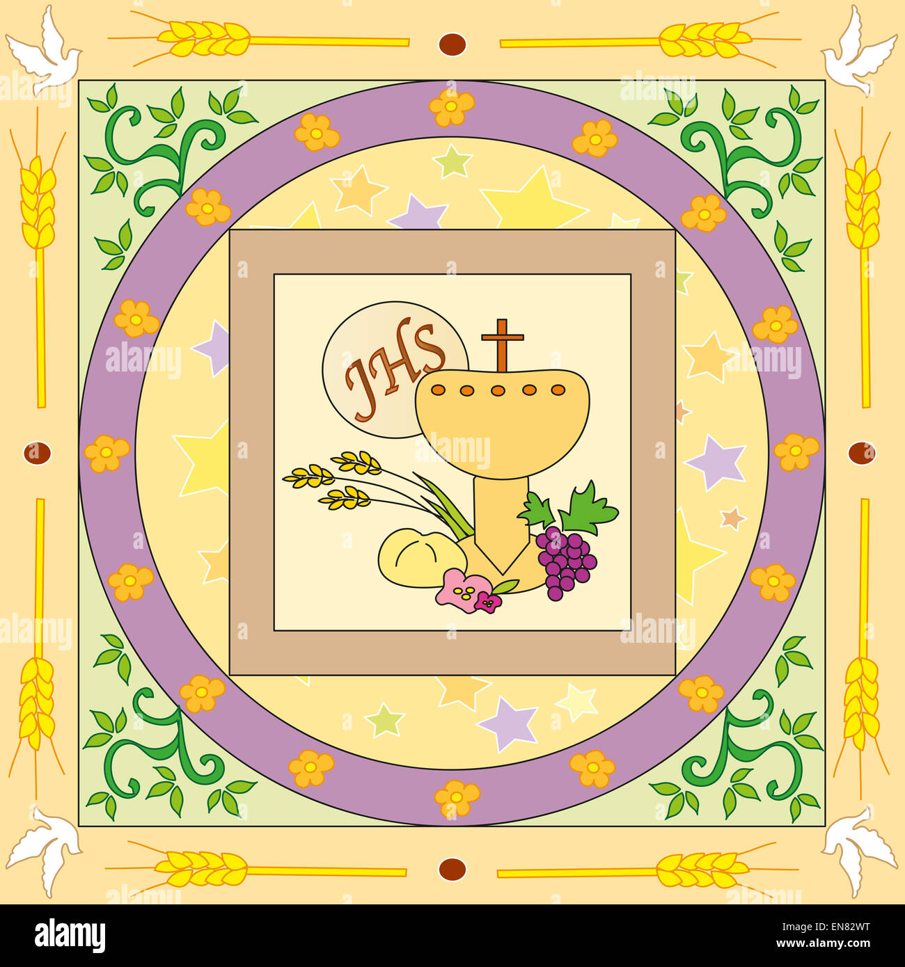 Symbolic illustration for the first communion Stock Photo - Alamy