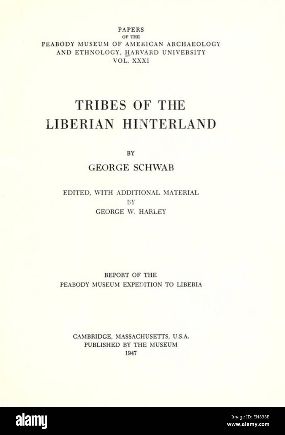 A 1947 illustration by Schwab depicting the tribes of the Liberian ...
