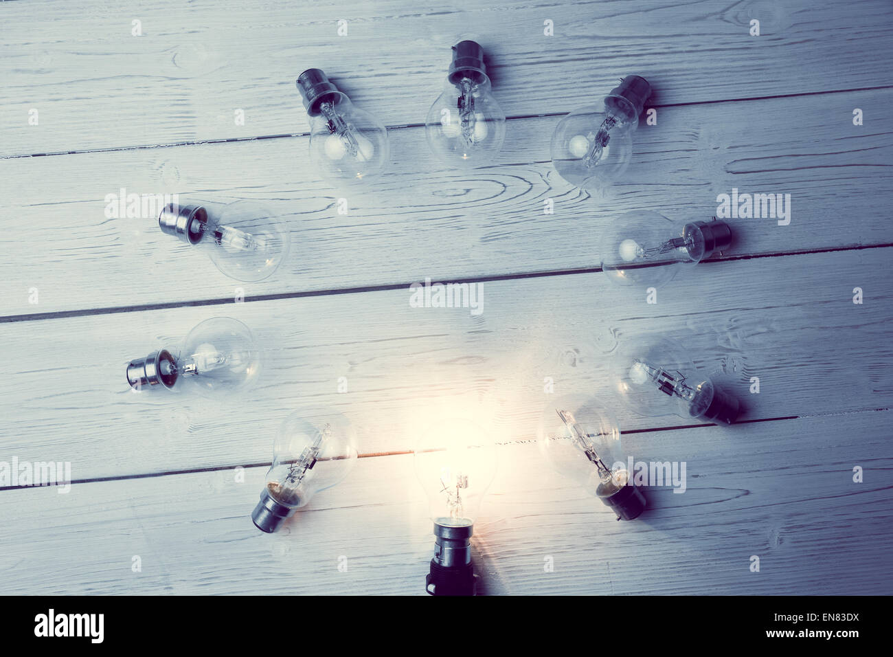 Light bulbs forming frame Stock Photo - Alamy