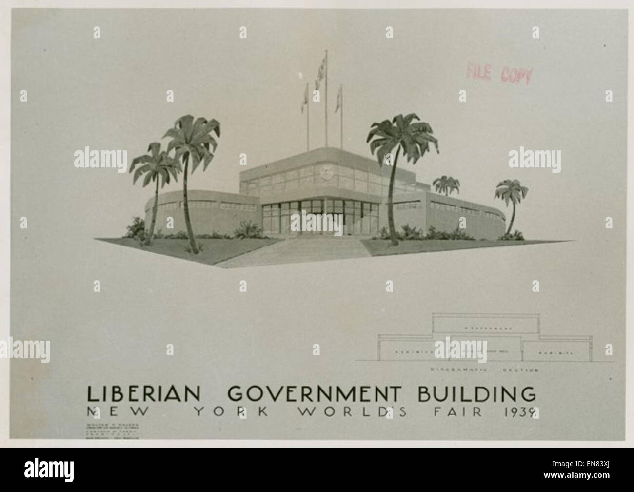 This 1939 image captures the Liberian Government Building at the New ...