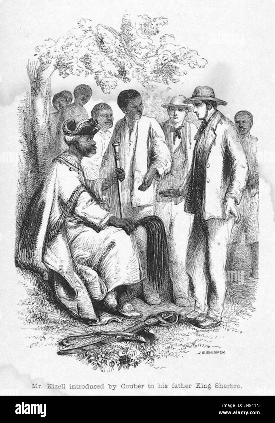 WHYMPER(1851) Mr. Kizell introduced by Couber to his father King Sherbo ...