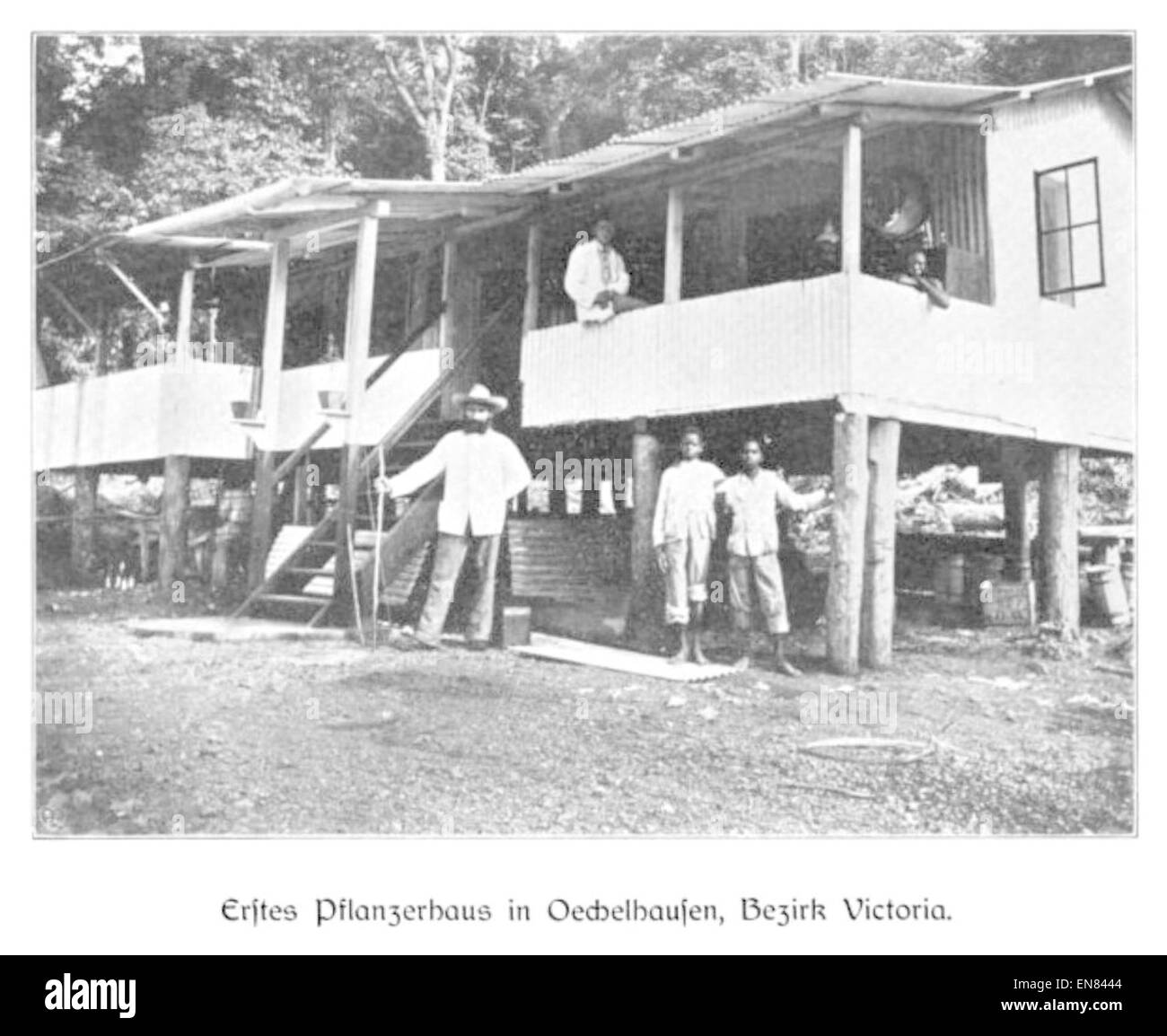 This 1904 illustration by Wohlmann shows the first planter's house in ...