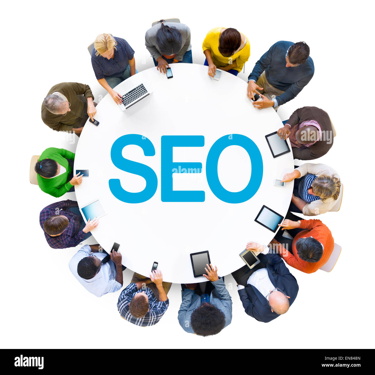 Group of People and SEO Concept Stock Photo - Alamy