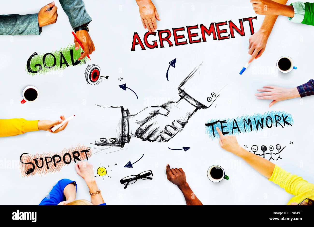 Group of Business People Planning Strategy Stock Photo - Alamy