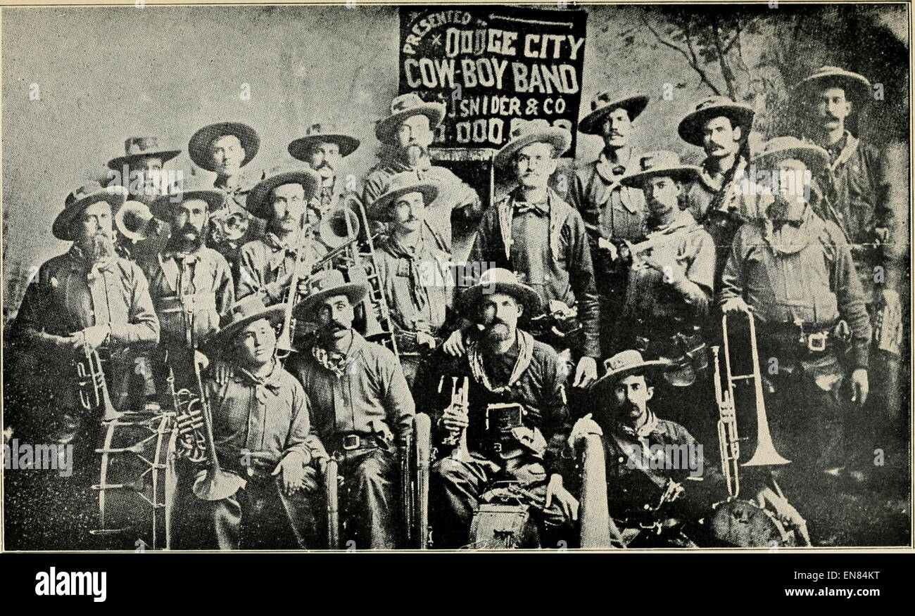 An image from 1913 featuring the famous Dodge City Cowboy Band, known ...