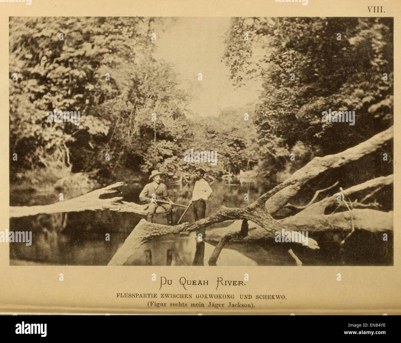 This 1890 illustration by BC39CTTikofer shows the Du Queah River and ...