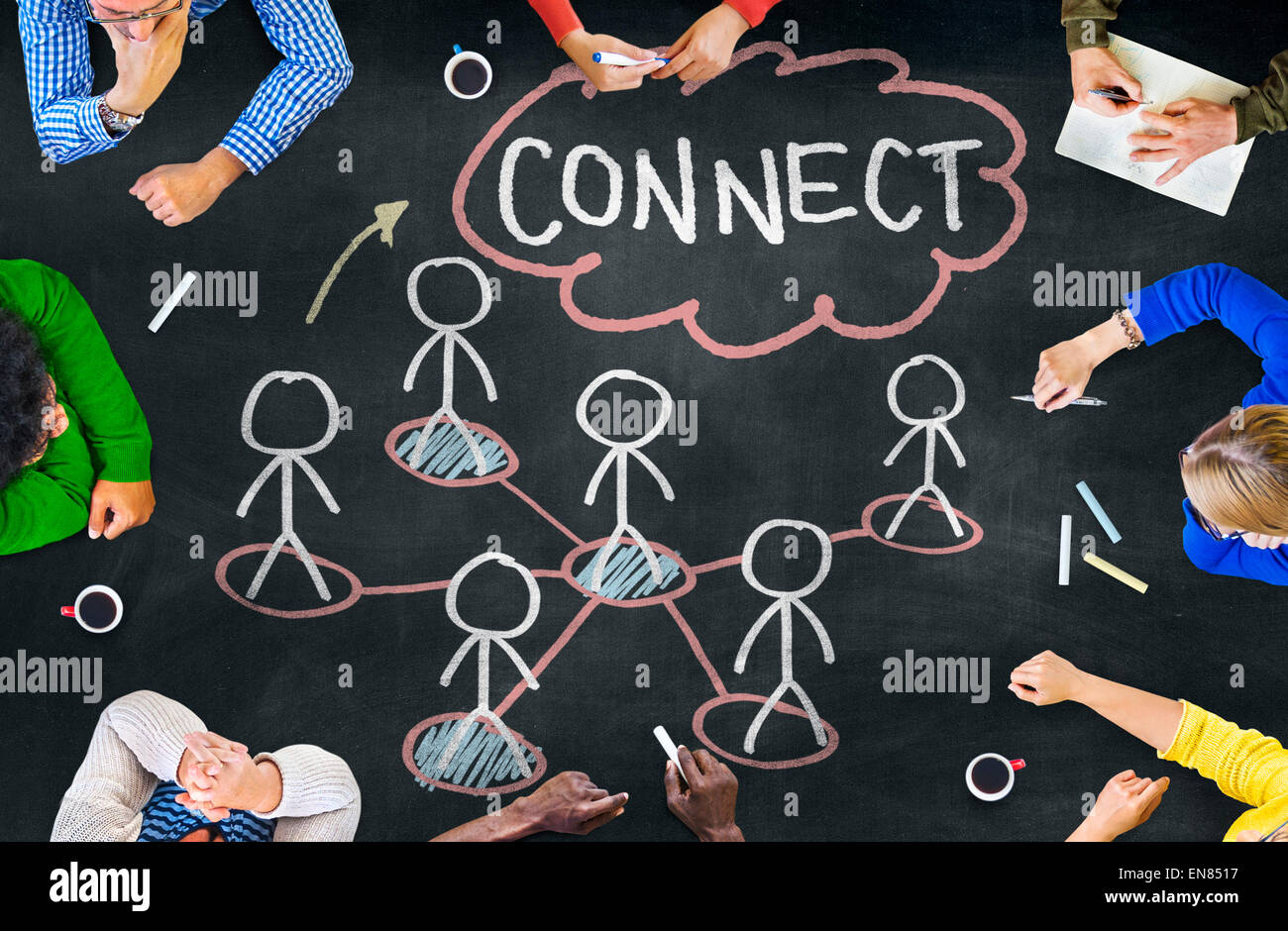People in a Meeting and Connection Concepts Stock Photo - Alamy