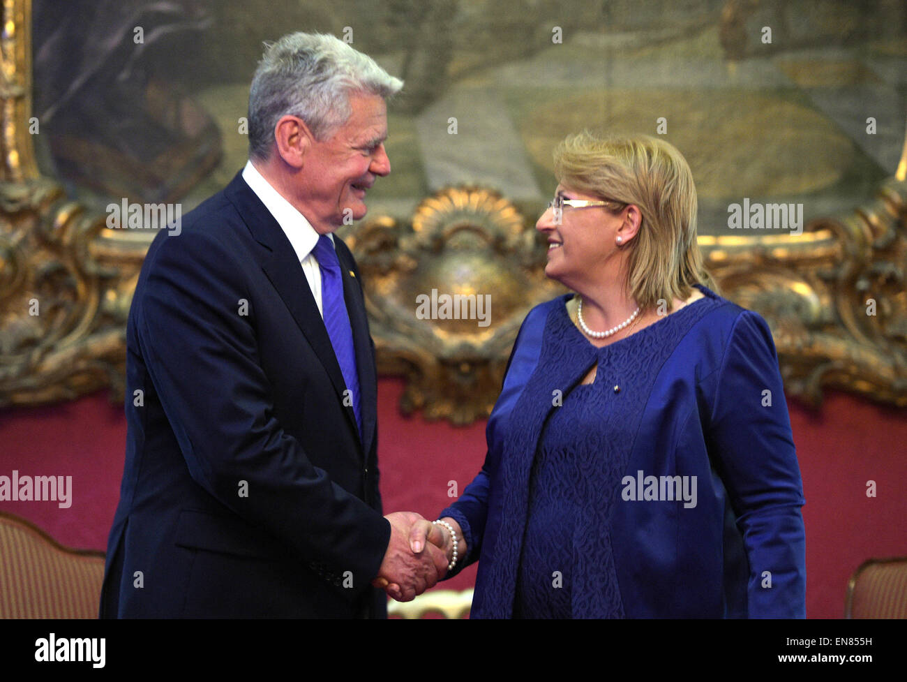 Maltese President Marie Louise Coleiro High Resolution Stock ...