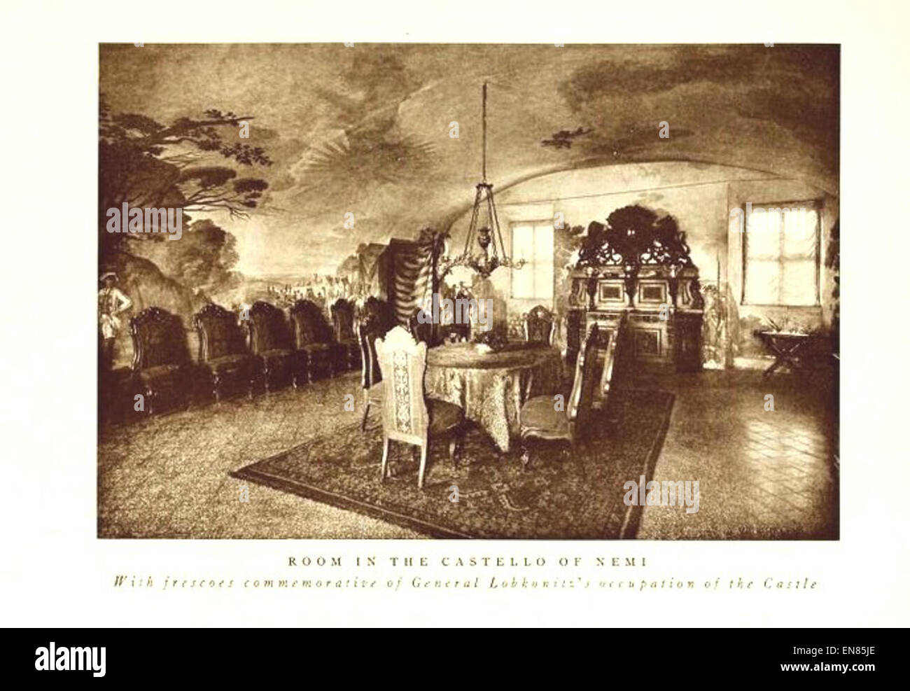 BATES-BATCHELLER (1911) p422 - Room in the Castello of Nemi Stock Photo ...