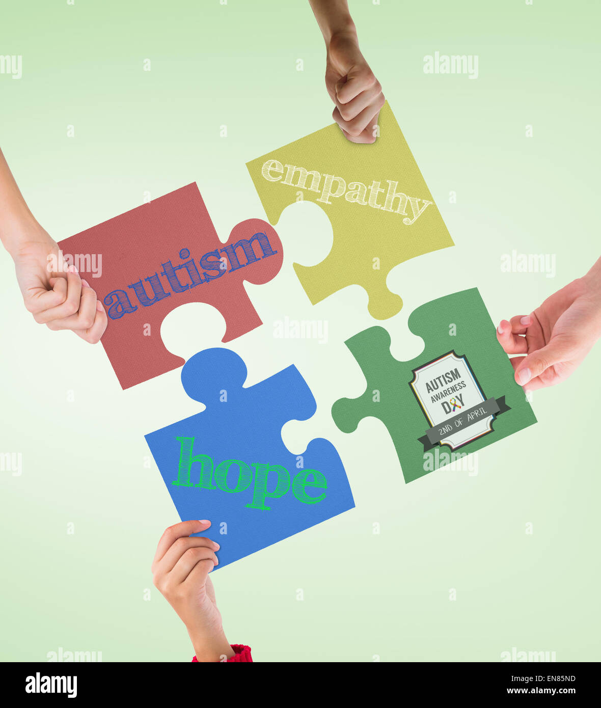Composite image of autism awareness day Stock Photo - Alamy