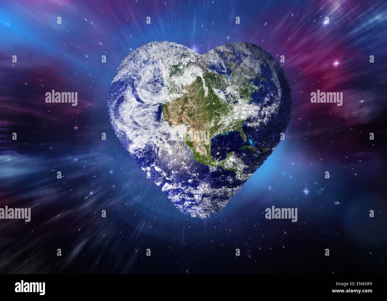 Heart shaped map hi-res stock photography and images - Alamy