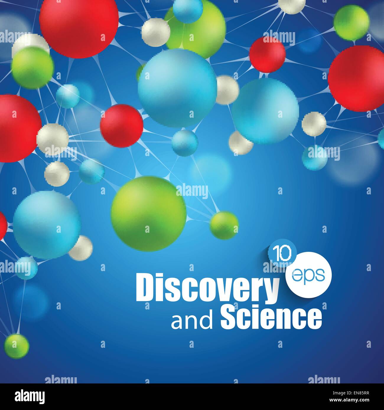 Chemical Science and discovery. Vector illustration. Molecule and ...