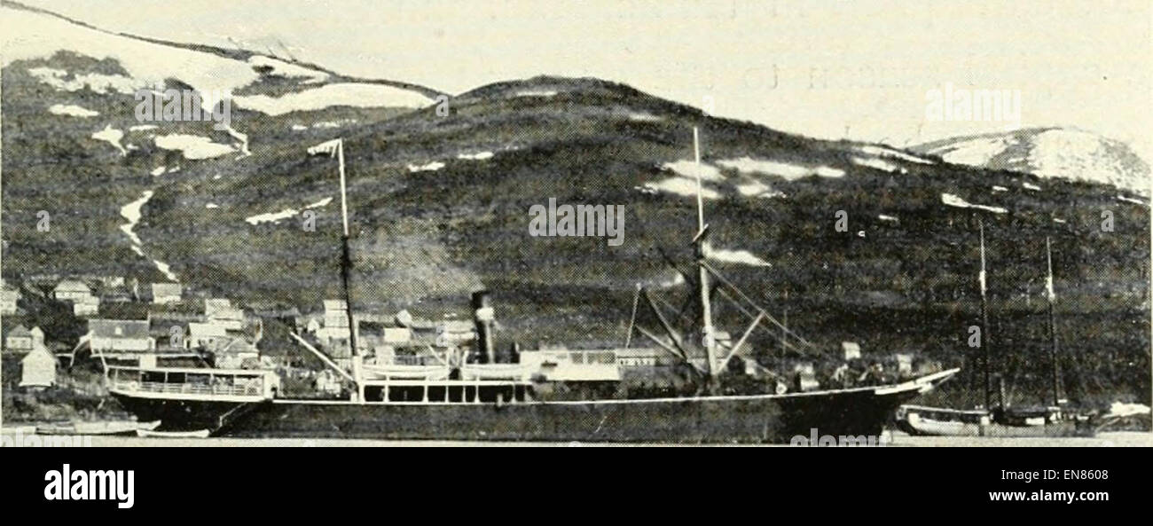 A 1904 image depicting the S.S. Baikal, a Russian steamship, in ...