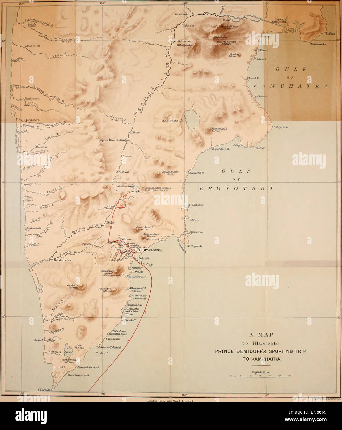 Kamchatka peninsula map hi-res stock photography and images - Alamy