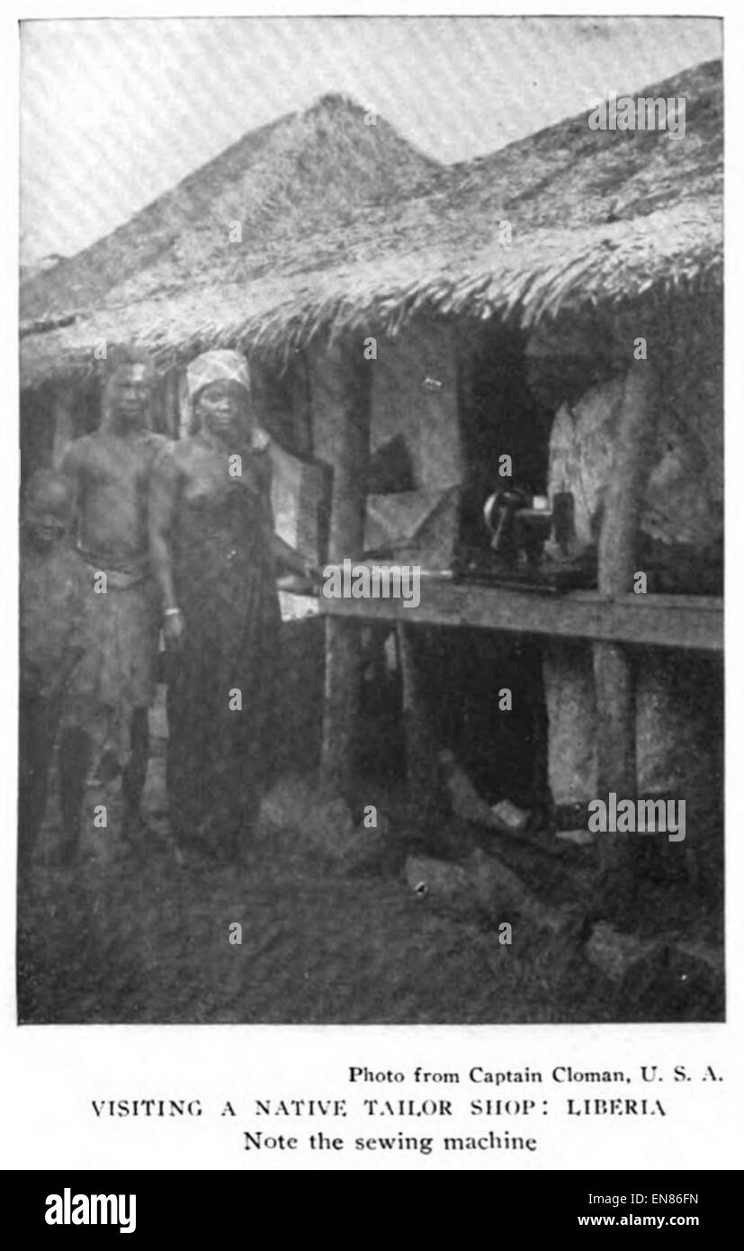 FORBES(1910) pic. 10 A native Tailor shop - with a sewing machine Stock ...