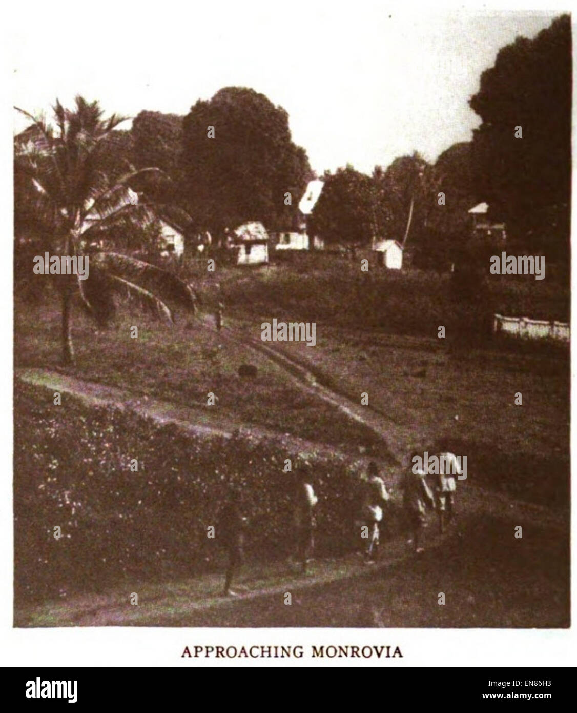 This 1918 image depicts the approach to Monrovia, Liberia's capital ...