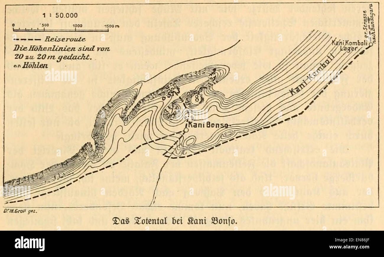 A 1911 map by Frobenius showing Das Totental, the traditional burial ...