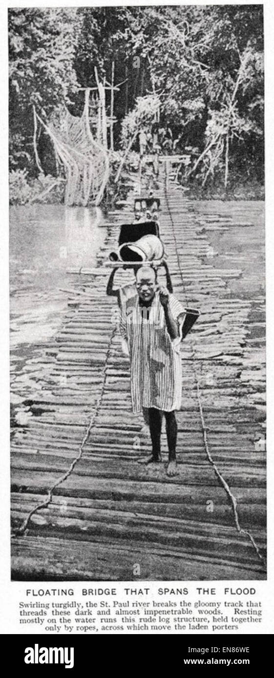 A 1920 reference by Fyfe detailing a floating bridge designed to cross ...