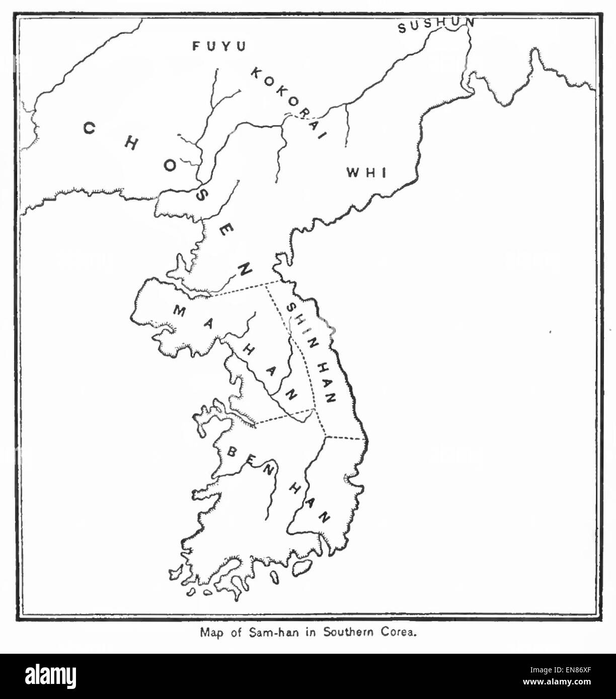 Map of korea Black and White Stock Photos & Images - Alamy