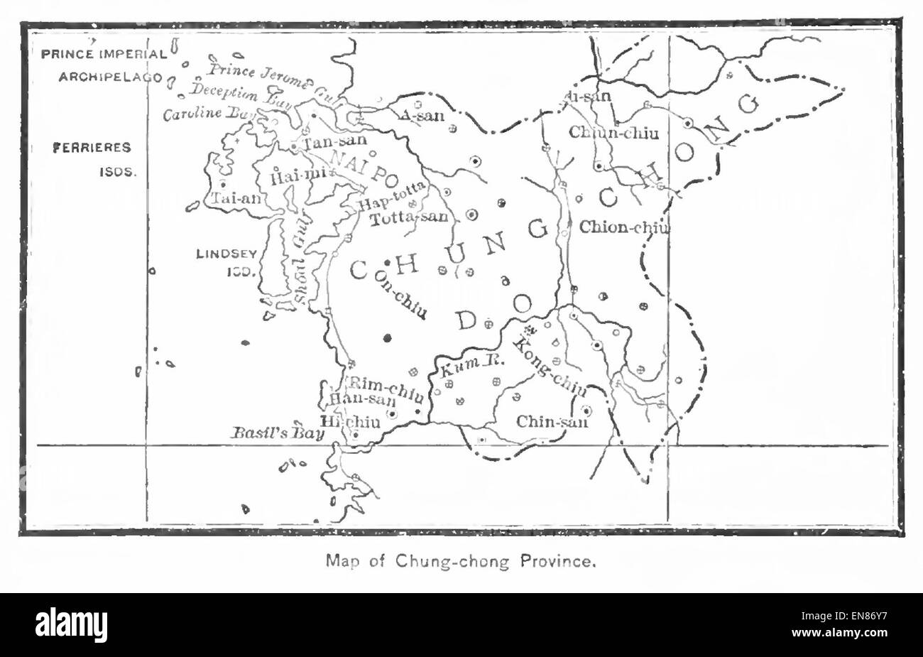 GRIFFIS(1897) p194 Map of Chung-chong Province Stock Photo - Alamy