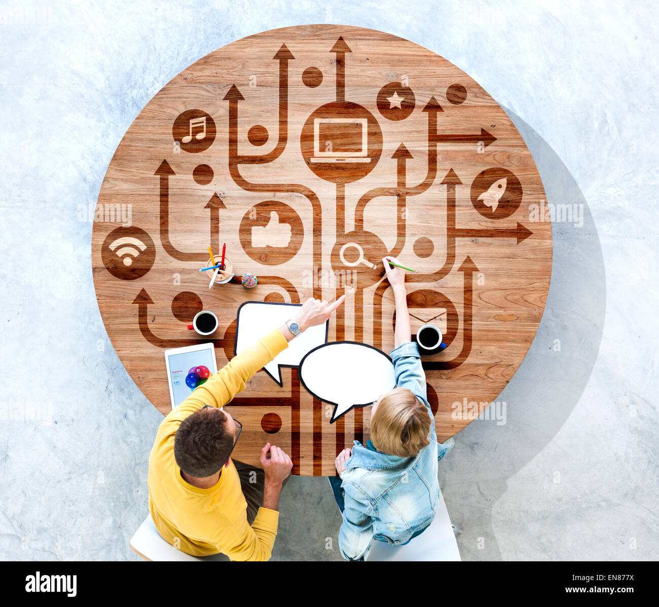 Diversity People Discussion Multimedia Online Searching Concept Stock ...