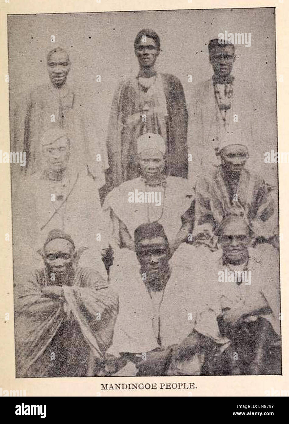 An 1898 illustration depicting the Mandingoe people, an ethnic group ...