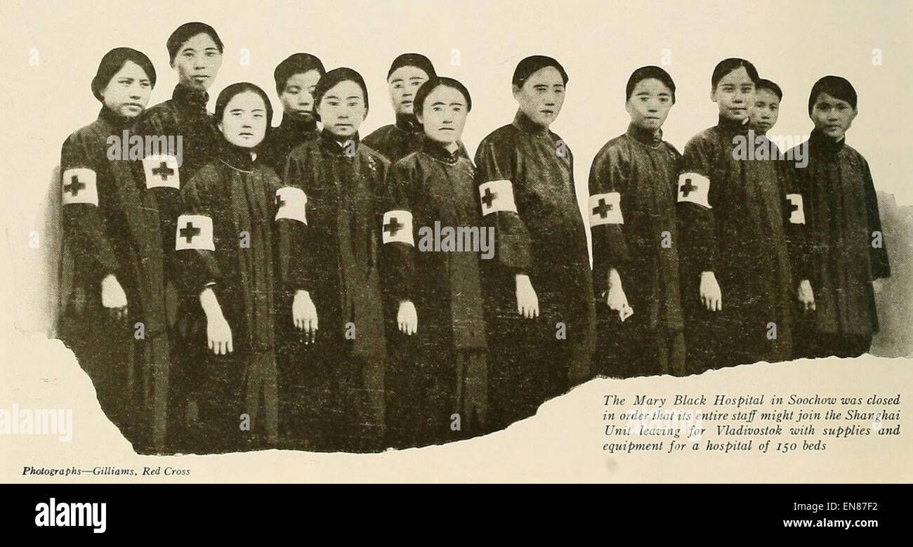 This 1919 photograph captures the Shanghai Hospital Unit departing for ...