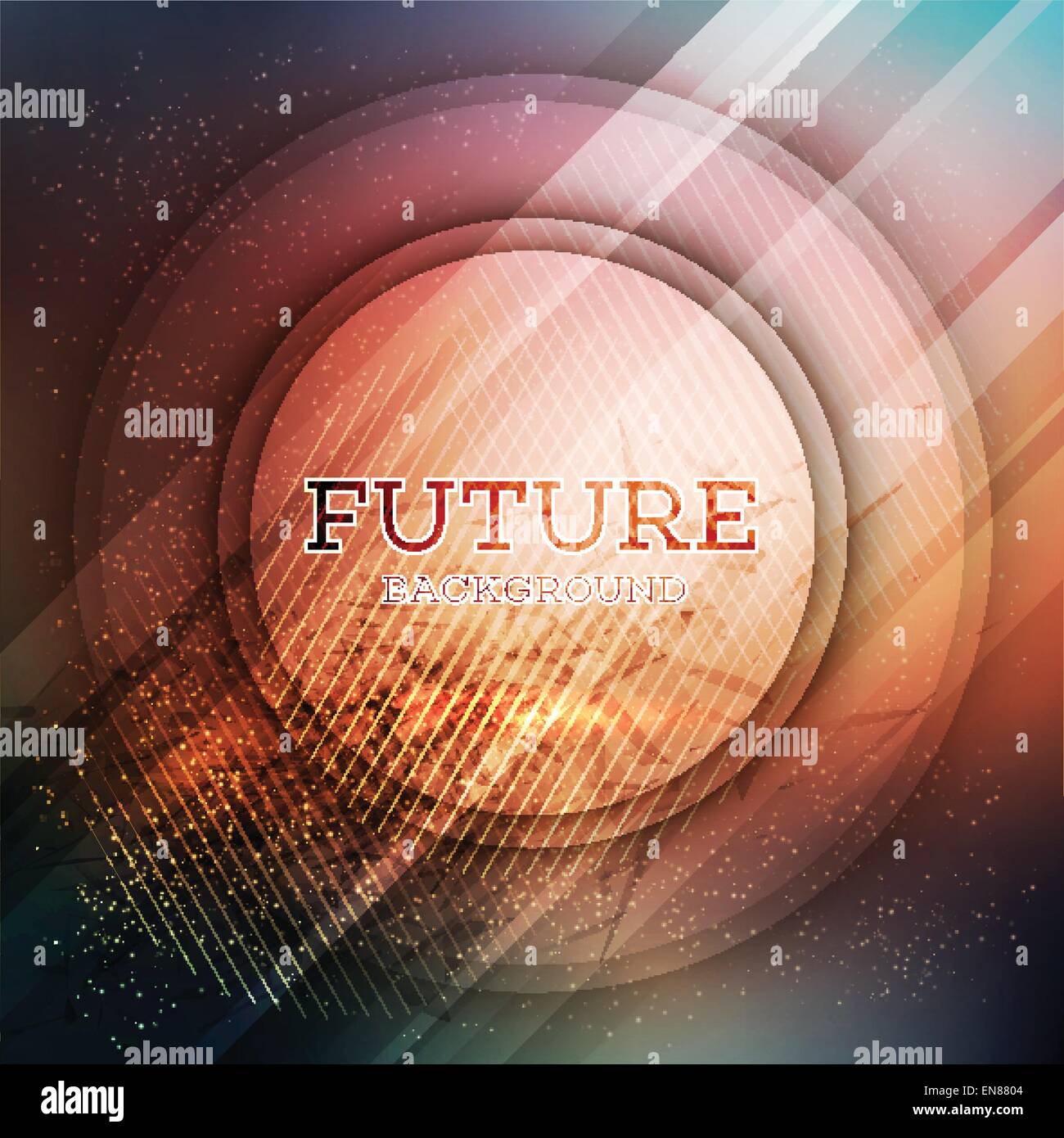Circular futuristic background. Vector illustration EPS 10 Stock Vector ...
