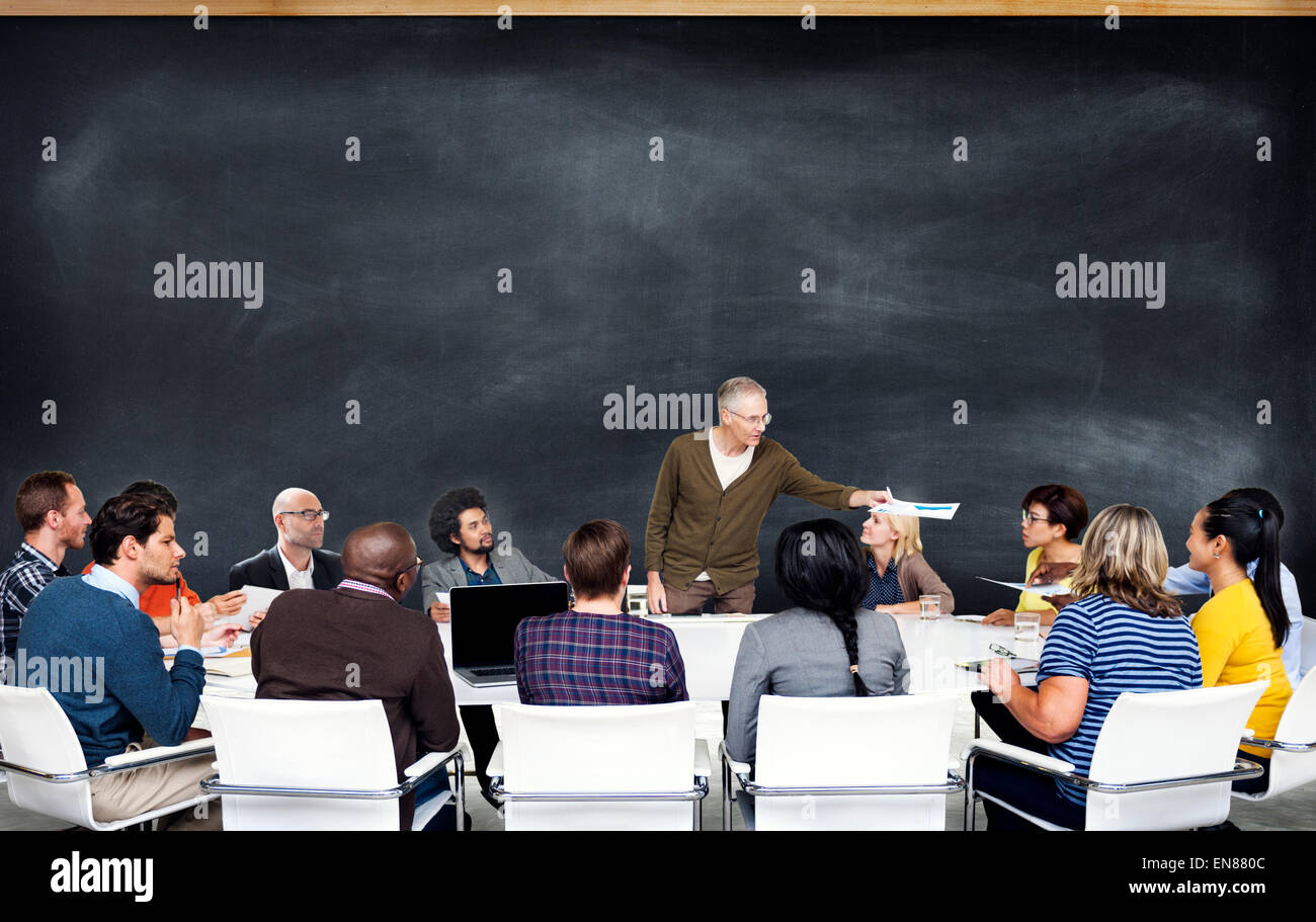 Group of Diverse People Listening to the Speaker Stock Photo - Alamy