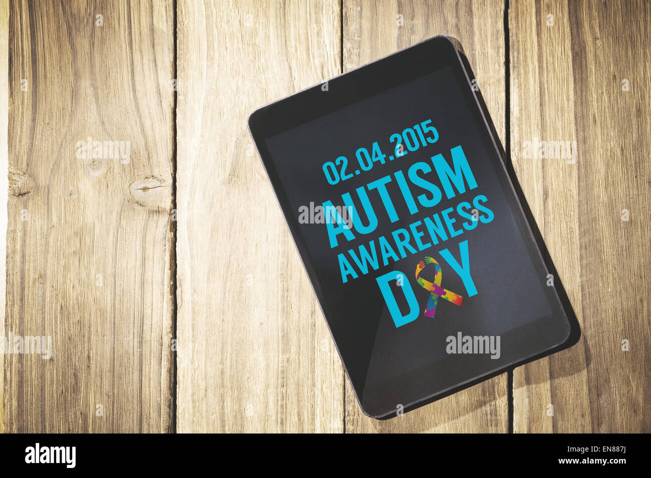 Composite image of autism awareness day Stock Photo - Alamy