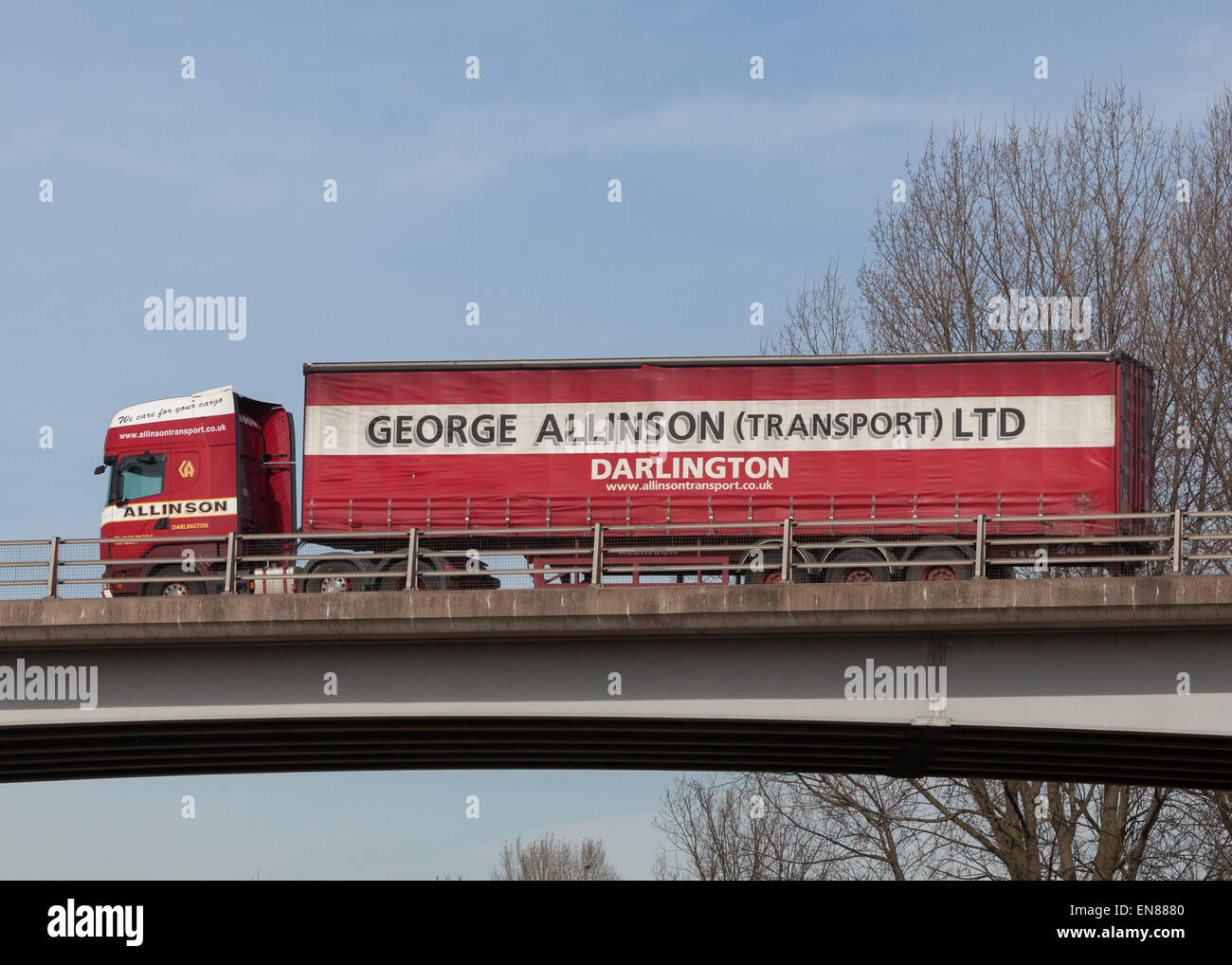 George Allinson truck travelling through the Midlands in the UK Stock ...