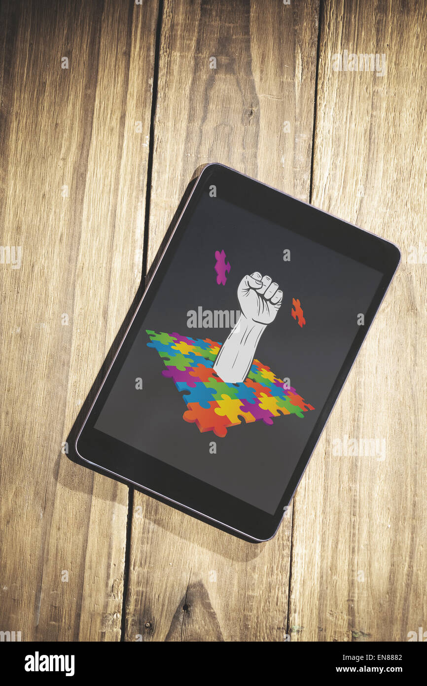 Hand through computer screen hi-res stock photography and images - Alamy