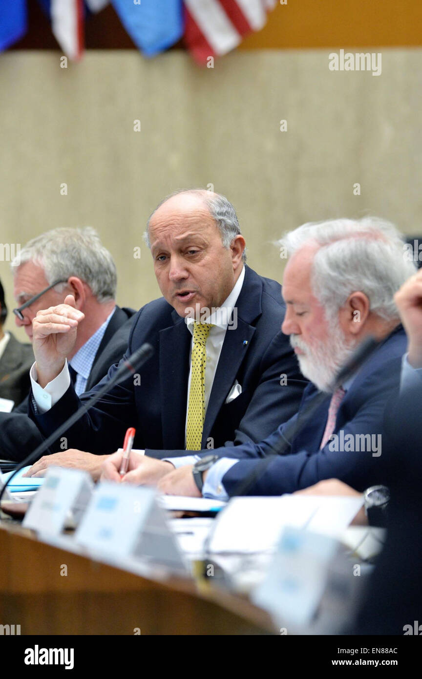 French Foreign Minister Laurent Fabius, who also is serving as ...