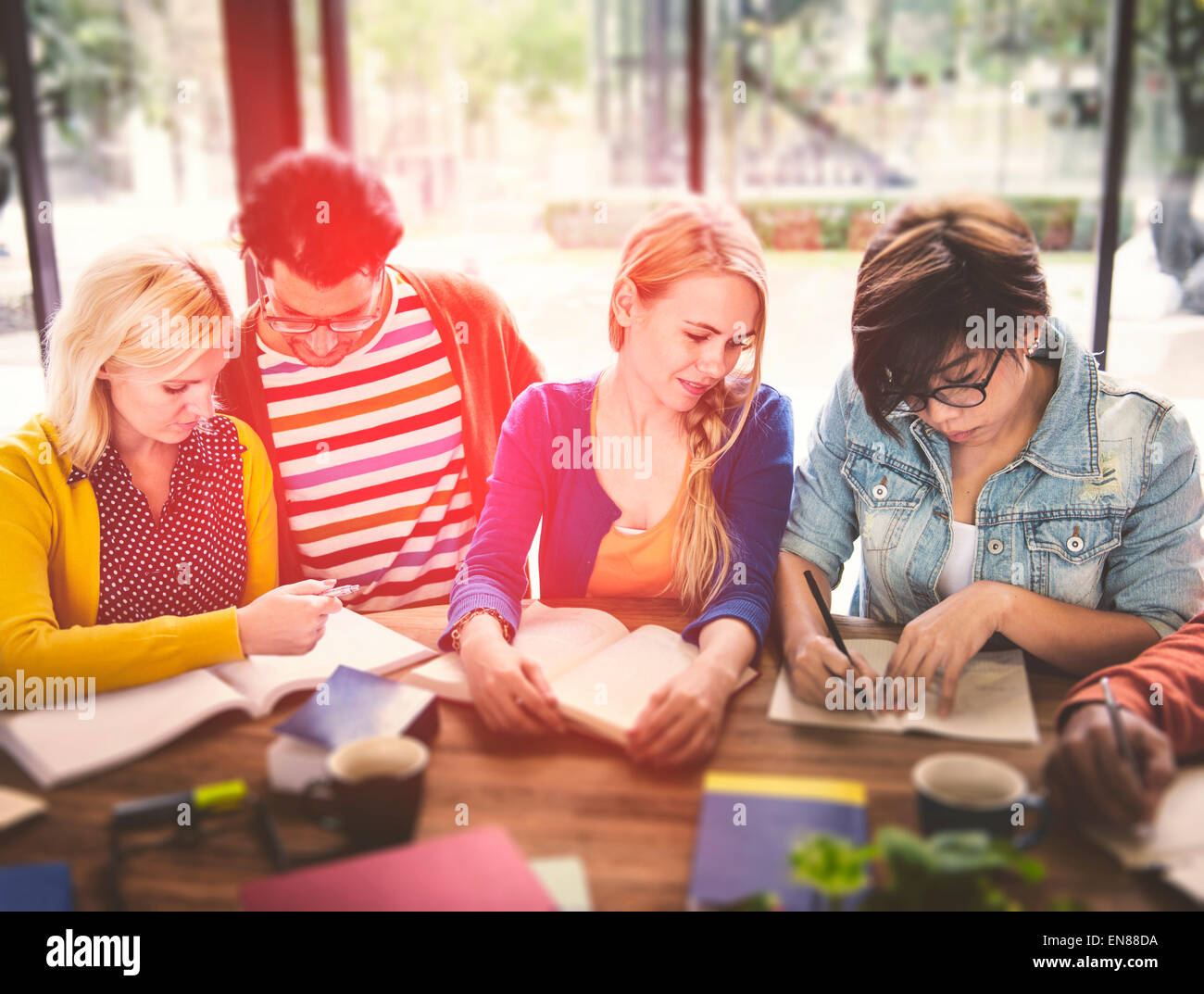 Business People Meeting Seminar Sharing Talking Thinking Concept Stock ...