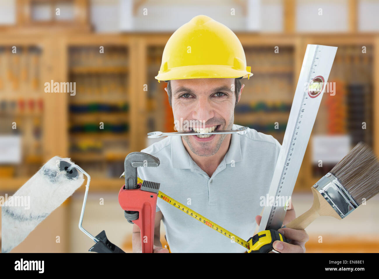 Happy worker hi-res stock photography and images - Alamy