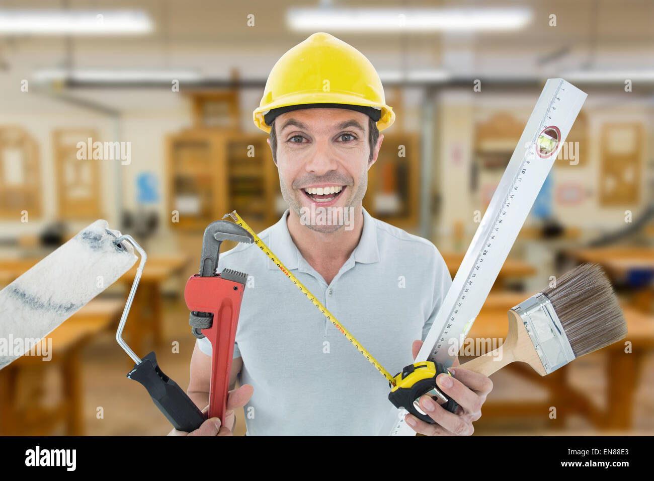 Happy worker hi-res stock photography and images - Alamy