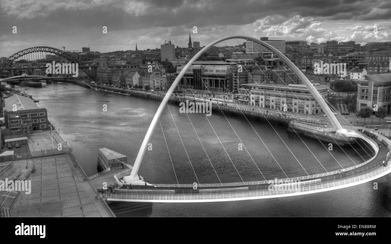 The Gateshead Millennium bridge in Newcastle taken 2013 Stock Photo - Alamy