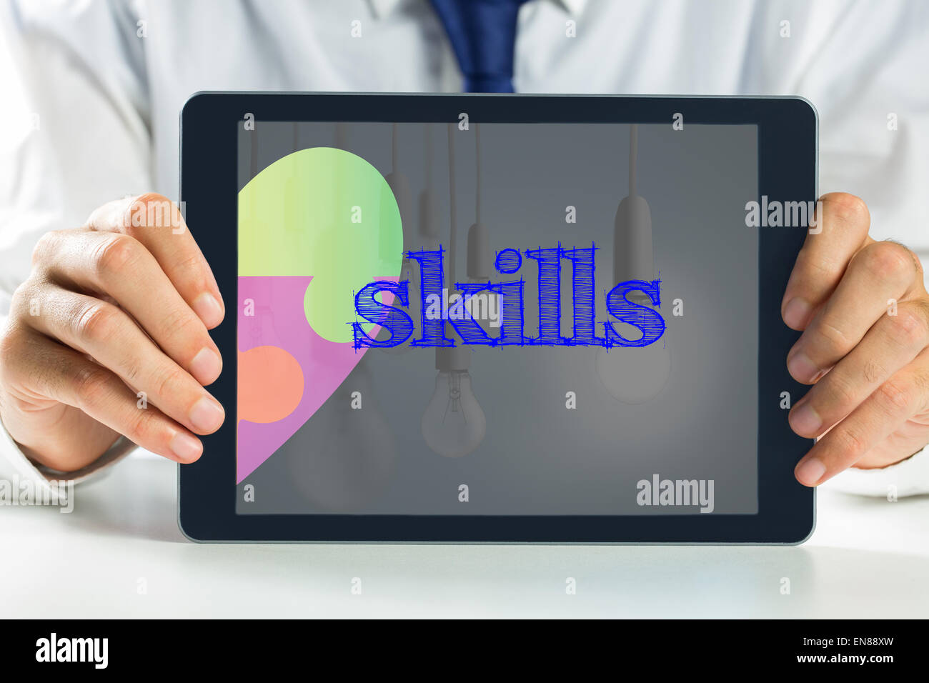 Skills hanging light bulb hi-res stock photography and images - Alamy